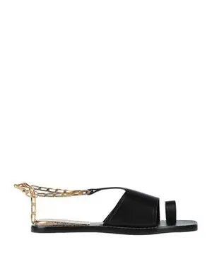 Sandro Leather Thong Sandal Black