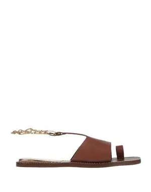 Sandro Leather Thong Sandal - Brown