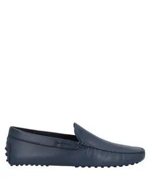 TOD'S Burgundy Leather Loafers Blue
