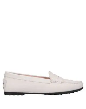 TOD'S Leather Loafers - White