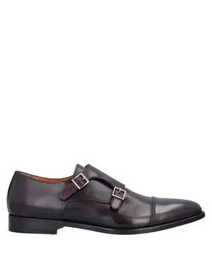 Santoni Dark Soft Leather Loafers - Brown