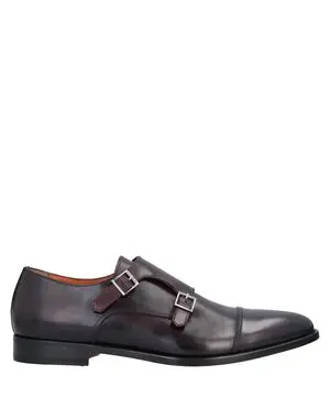 Santoni Dark Soft Leather Loafers - Brown
