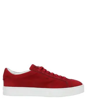 Santoni Leather Sneakers Brick Red