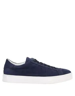 Santoni Leather Sneakers - Dark Blue