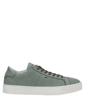 Santoni Leather Sneakers Light Green