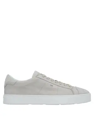 Santoni Leather Sneakers Light Grey