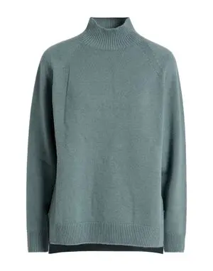 Peserico Turtleneck Virgin Wool Blend Top - Blue
