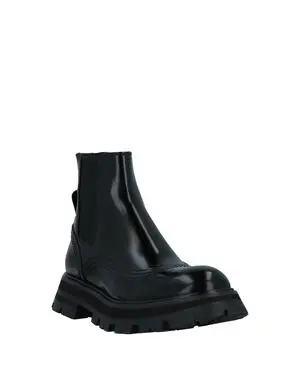 Alexander McQueen Ankle Boots In Soft Leather