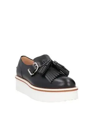 TOD'S Leather Espadrilles - Black