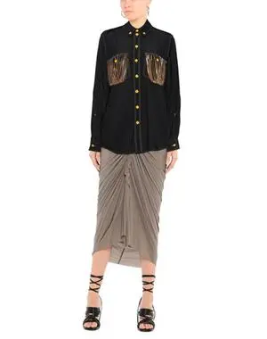 Burberry Solid Viscose Shirt With Appliqués And Fringes