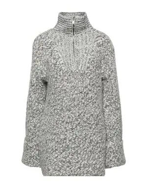 GANNI Turtleneck Two-tone Knit Top