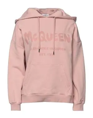 Alexander McQueen Hooded Sweatshirt With Logo Blush