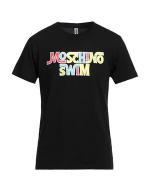 Moschino Swim Man T-shirt White Size S Cotton Black