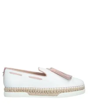 TOD'S Calfskin Espadrilles With Tassels - White
