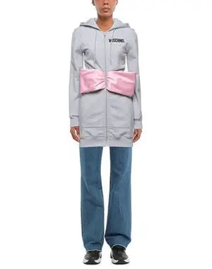 Moschino Two-tone Logo Hooded Sweatshirt Dress