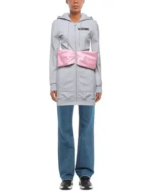 Moschino Two-tone Logo Hooded Sweatshirt Dress