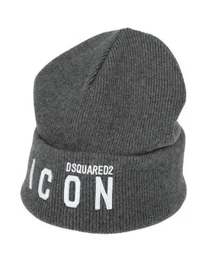 Dsquared2 DSQUARED2 Wool Beanie With Appliqué Logo Grey