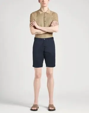 Fedeli Cotton Blend Shorts - Navy