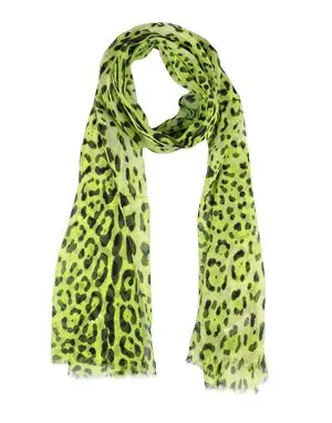 Dolce & Gabbana Woman Scarf Grey Size - Silk Acid Green