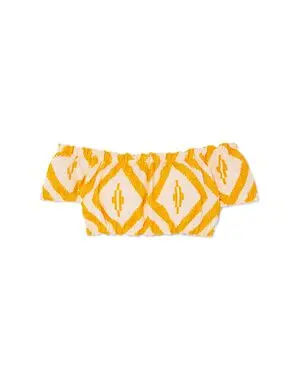 LEMLEM Woven Crop Top - Yellow