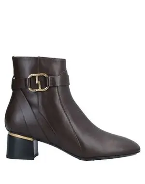 TOD'S Leather Ankle Boots - Dark Brown