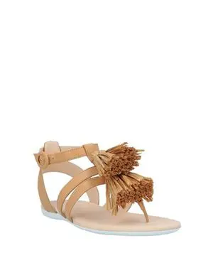 Hogan Thong Sandals With Tassels - Beige