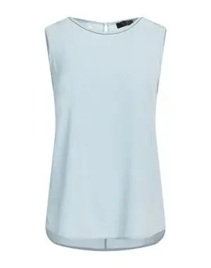 Peserico PESERICO Silk And Elastane Sleeveless Top Blue