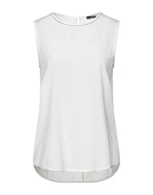 Peserico PESERICO Silk And Elastane Sleeveless Top Ivory