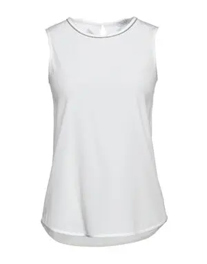 Peserico PESERICO Silk And Elastane Sleeveless Top White