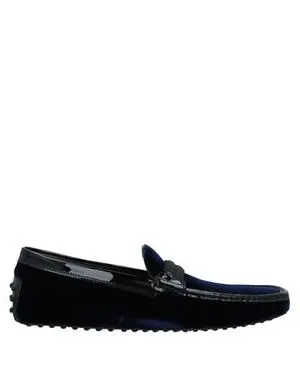 TOD'S Loafers In Leather And Textile Fibers - Blue