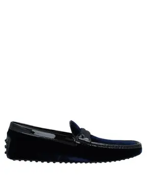 TOD'S Loafers In Leather And Textile Fibers - Blue