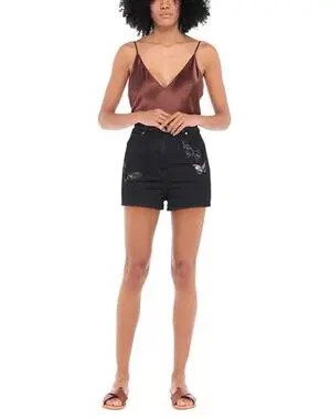 Valentino Garavani Denim Embellished High Waisted Shorts