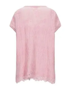 Ermanno Scervino Sweater In Cashmere, Polyamide And Viscose - Pink