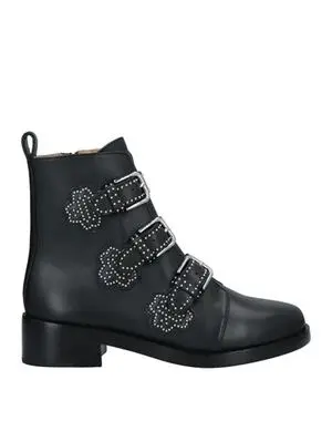 Maje Leather Biker Ankle Boots