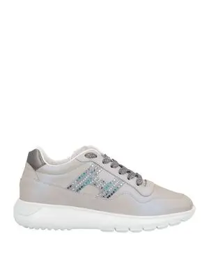 Hogan Sneakers In Leather Dove Grey