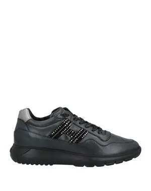 Hogan Sneakers In Leather - Steel Grey