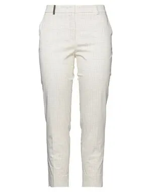 Peserico Houndstooth Tapered Trousers - Beige