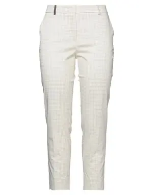 Peserico Houndstooth Tapered Trousers - Beige