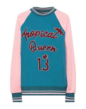 Dolce & Gabbana Cotton Sweatshirt With Crystal And Bead Embellishments