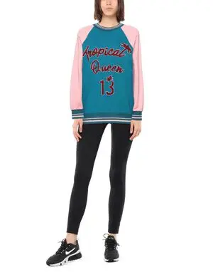 Dolce & Gabbana Cotton Sweatshirt With Crystal And Bead Embellishments