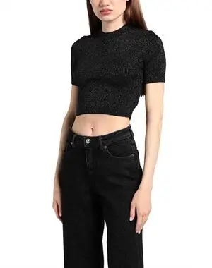 Gcds Ribbed Lurex Crop Top