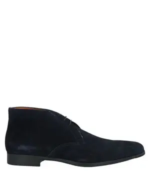 Santoni Ankle Boots In Leather - Blue
