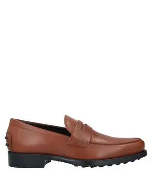 TOD'S Leather Penny Loafers - Tan