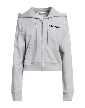 Moschino Light Cotton Zip Up Hoodie - Grey
