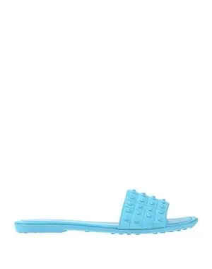TOD'S Sandals In Leather And Textile Fibers Blue