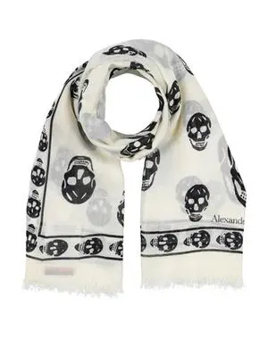 Alexander McQueen Scarf Modal, Silk - White