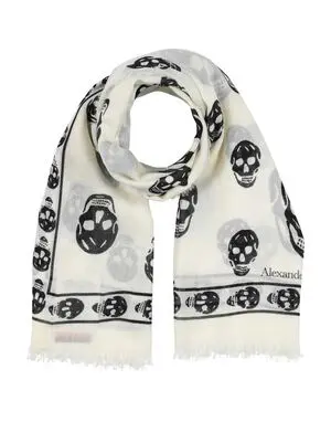 Alexander McQueen Scarf Modal, Silk - White