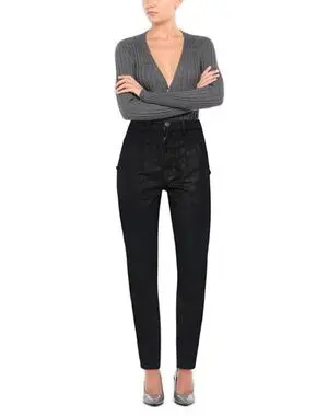 High Jeans In Cotton And Elastane - Black