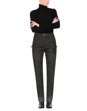 High Jeans In Cotton And Elastane - Green