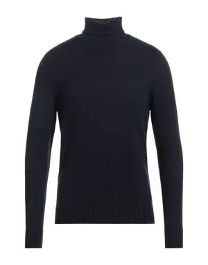 DRUMOHR Turtleneck Merino Wool Sweater Dark Blue